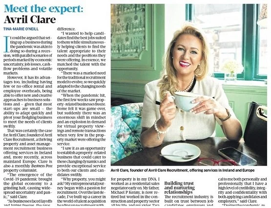 Avril Clare Recruitment