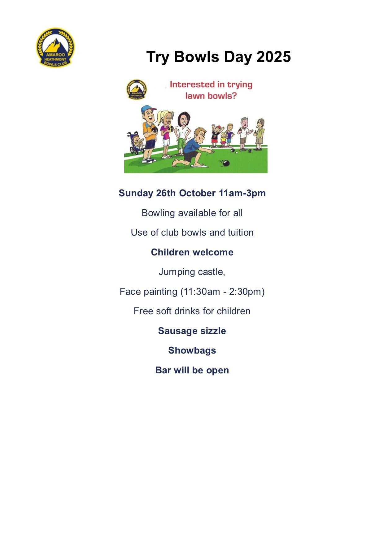 Try Bowls 2025 — Heathmont Bowls Club