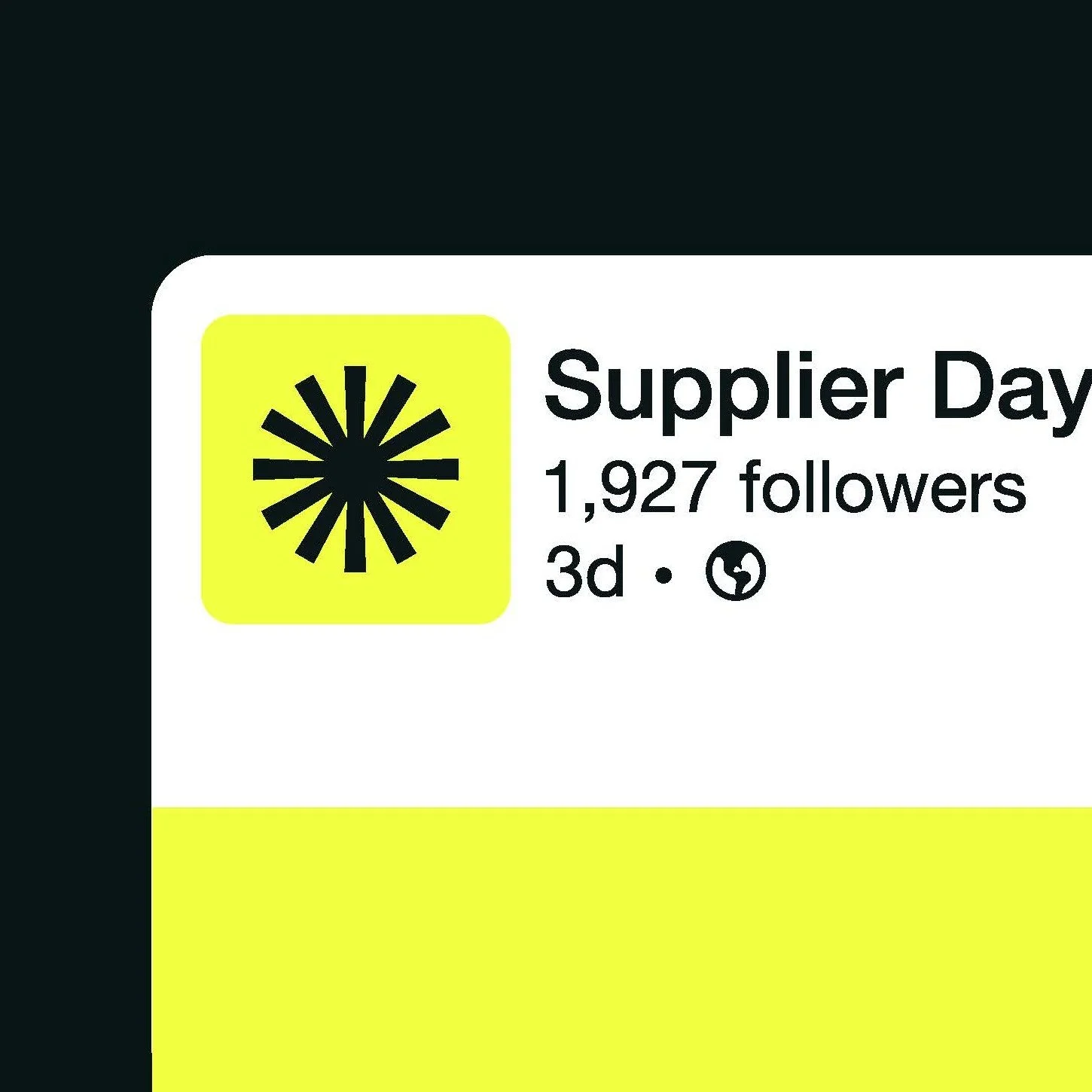Supplier Day — 17days