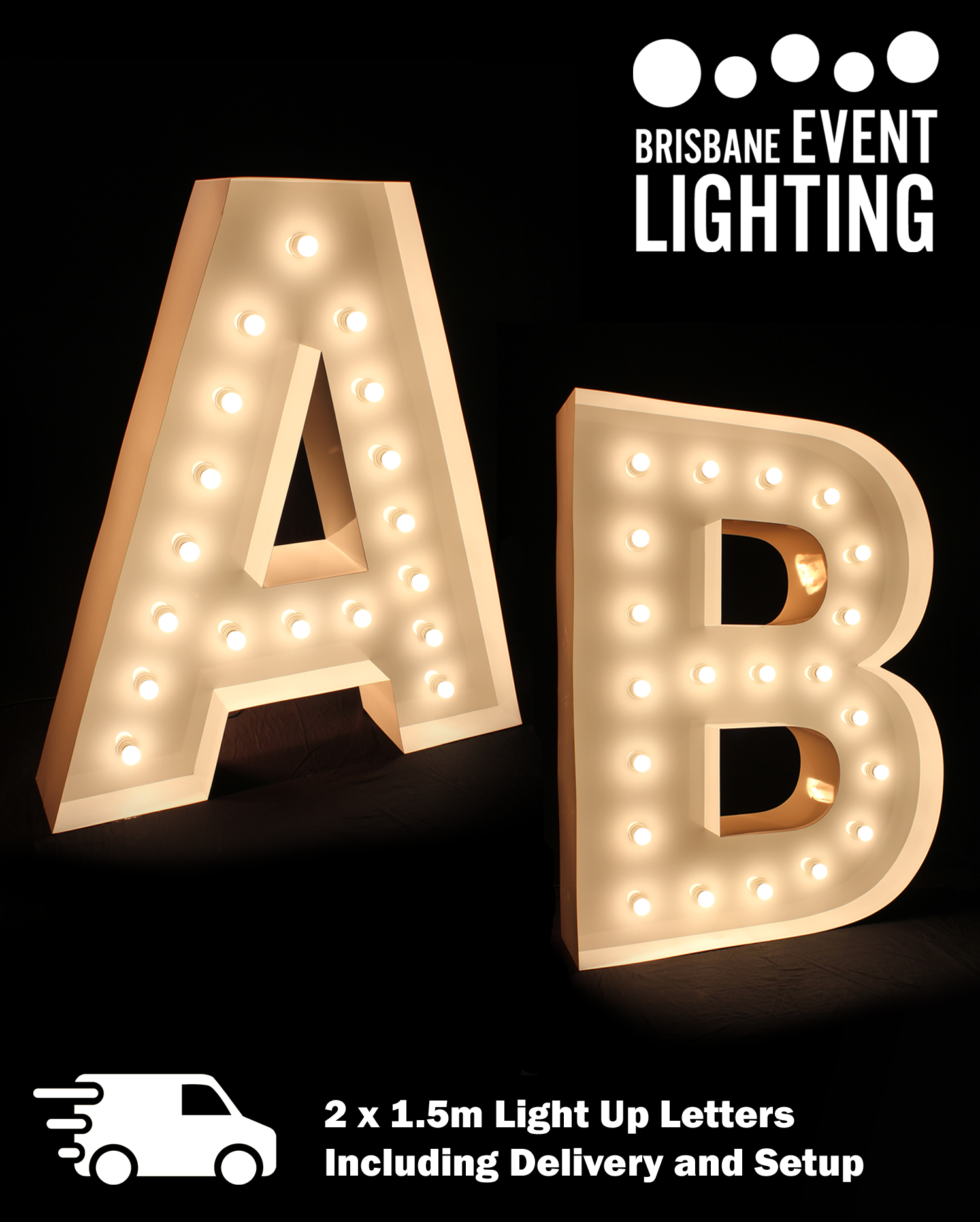 Light Up Letter Hire • Brisbane Event Lighting • Event Lighting Hire ...