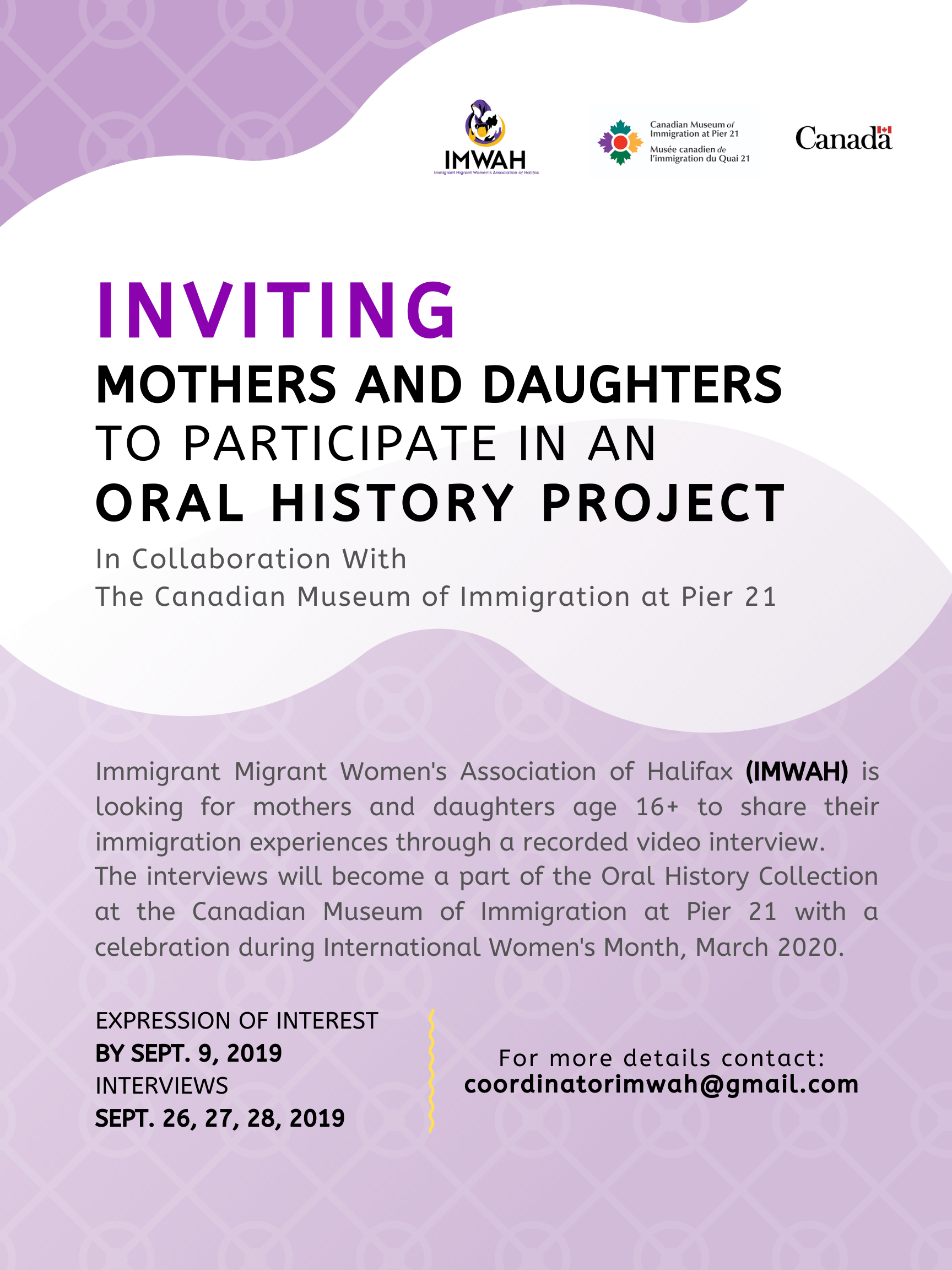 2019/20 — Immigrant Migrant Women's Association of Halifax (IMWAH)
