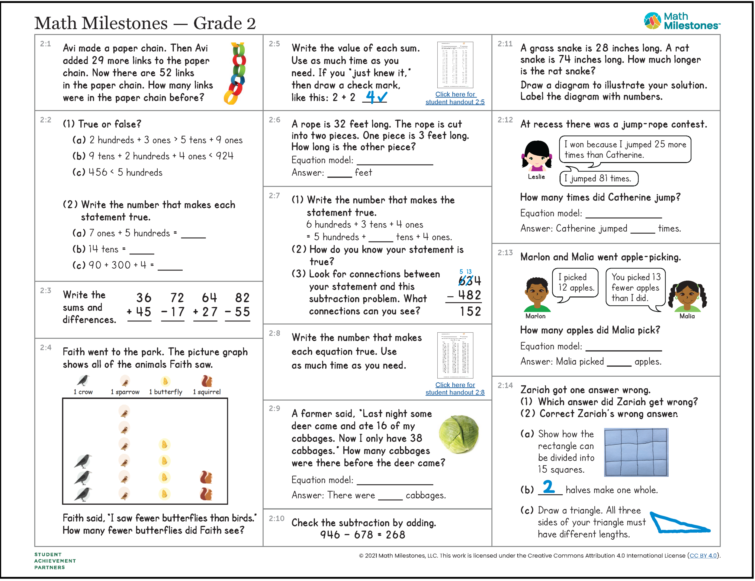 Grade-Level Grids — Math Milestones