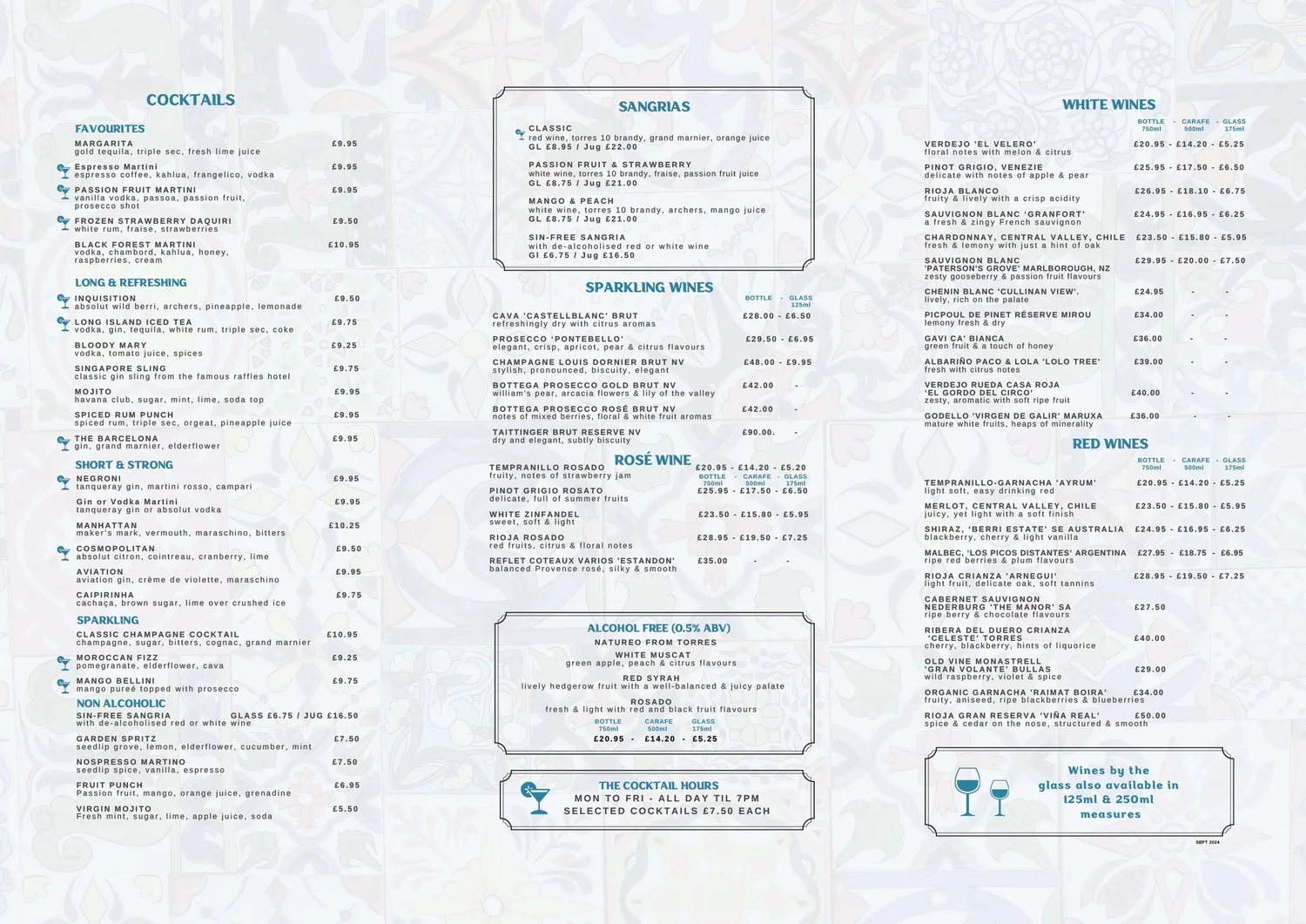 Menus — Bar Estilo Birmingham