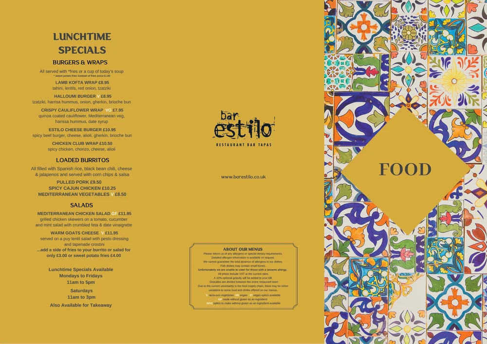 Menus — Bar Estilo Birmingham