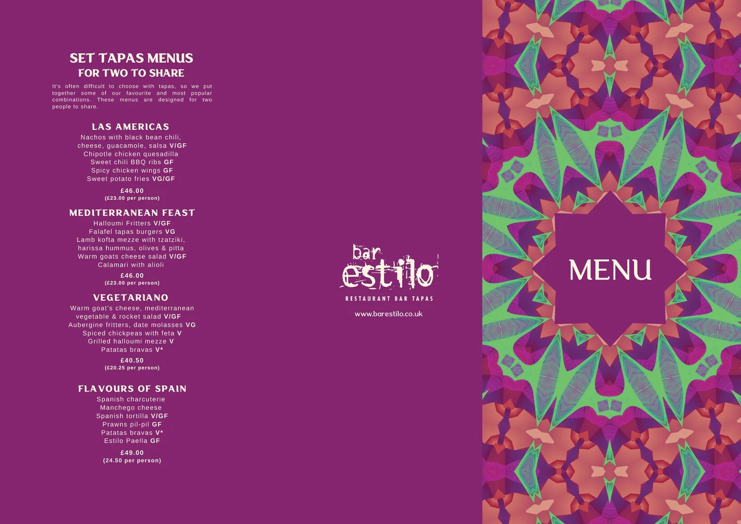 Menus — Bar Estilo Birmingham