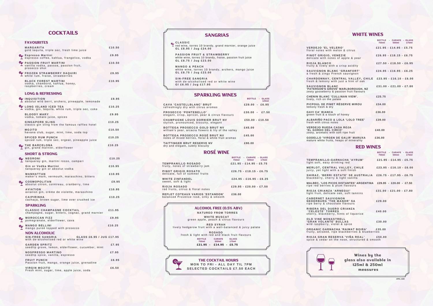 Menus — Bar Estilo Birmingham