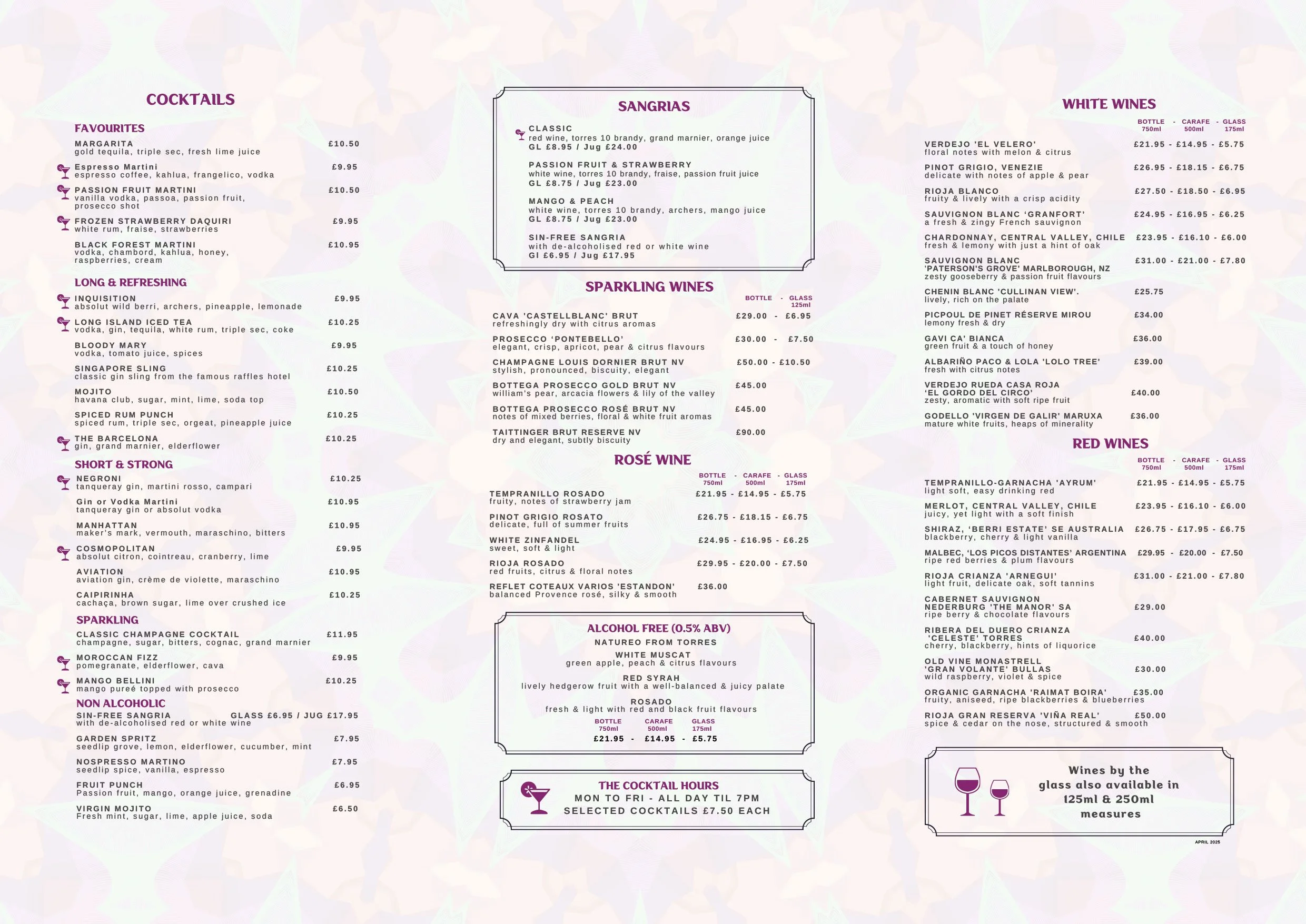 Menus — Bar Estilo Birmingham