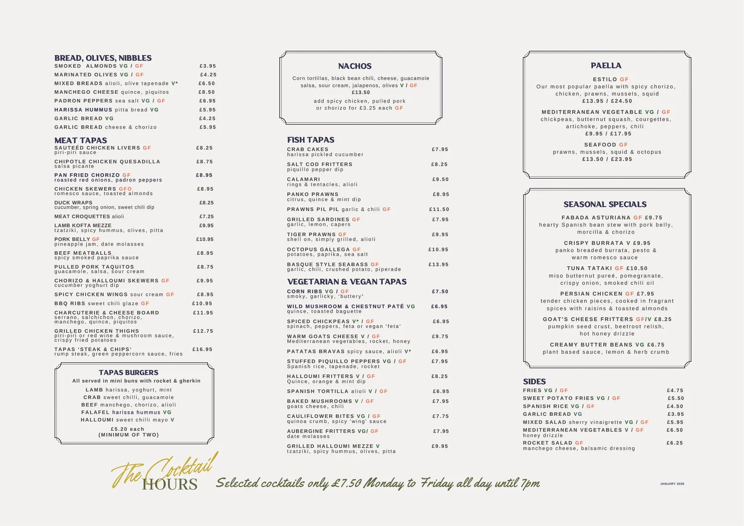 Menus — Bar Estilo Birmingham