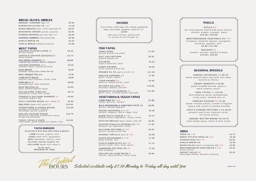 Menus — Bar Estilo Birmingham