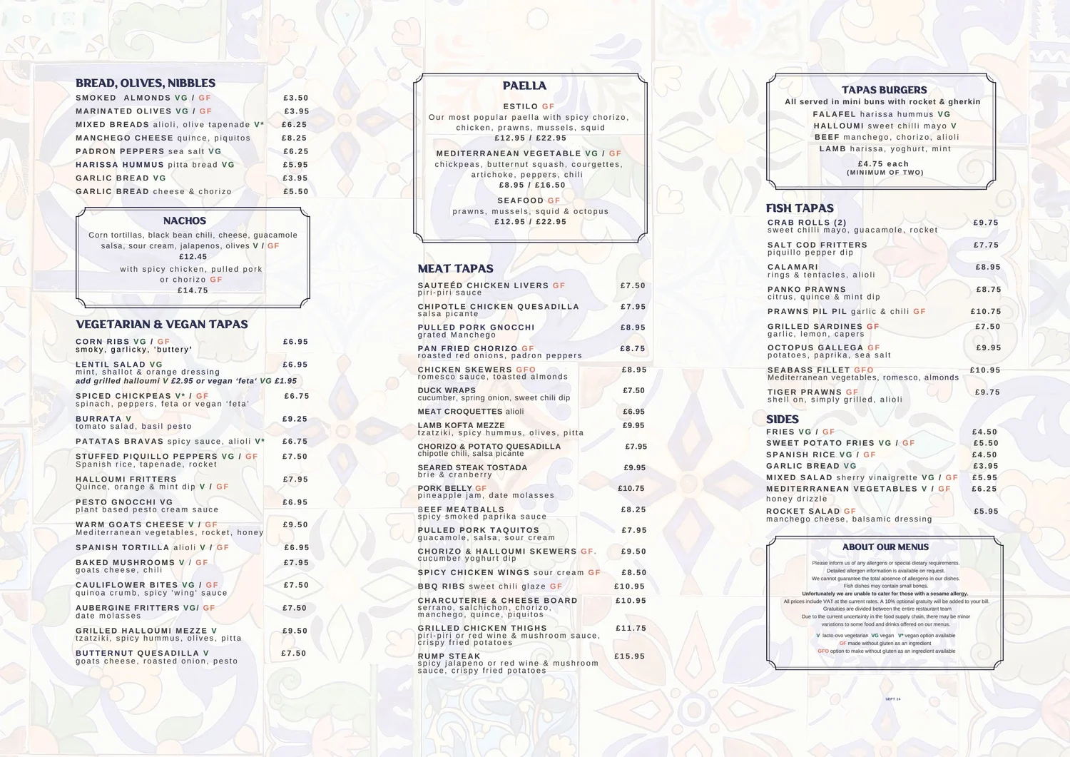 Menus — Bar Estilo Birmingham