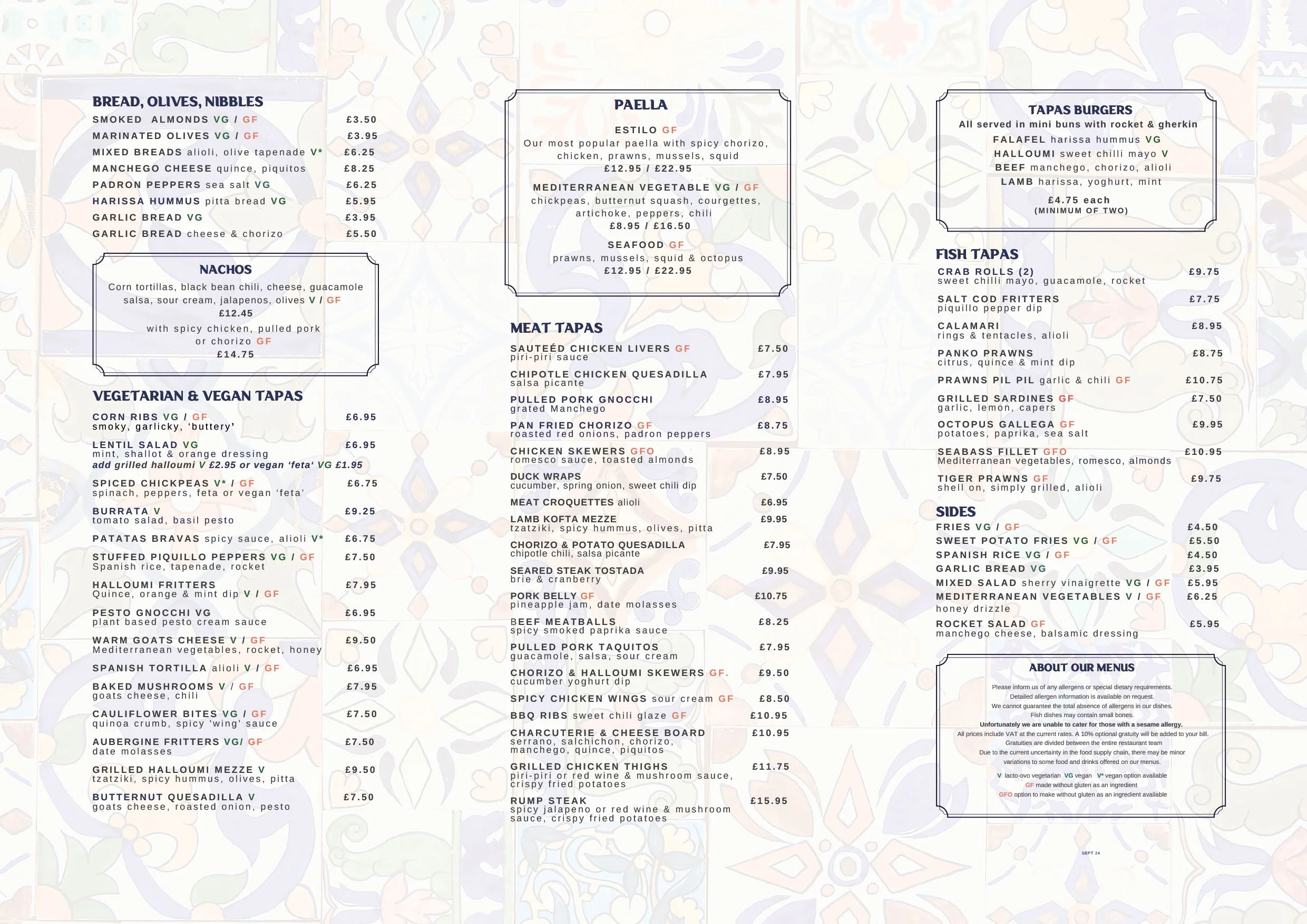Menus — Bar Estilo Birmingham