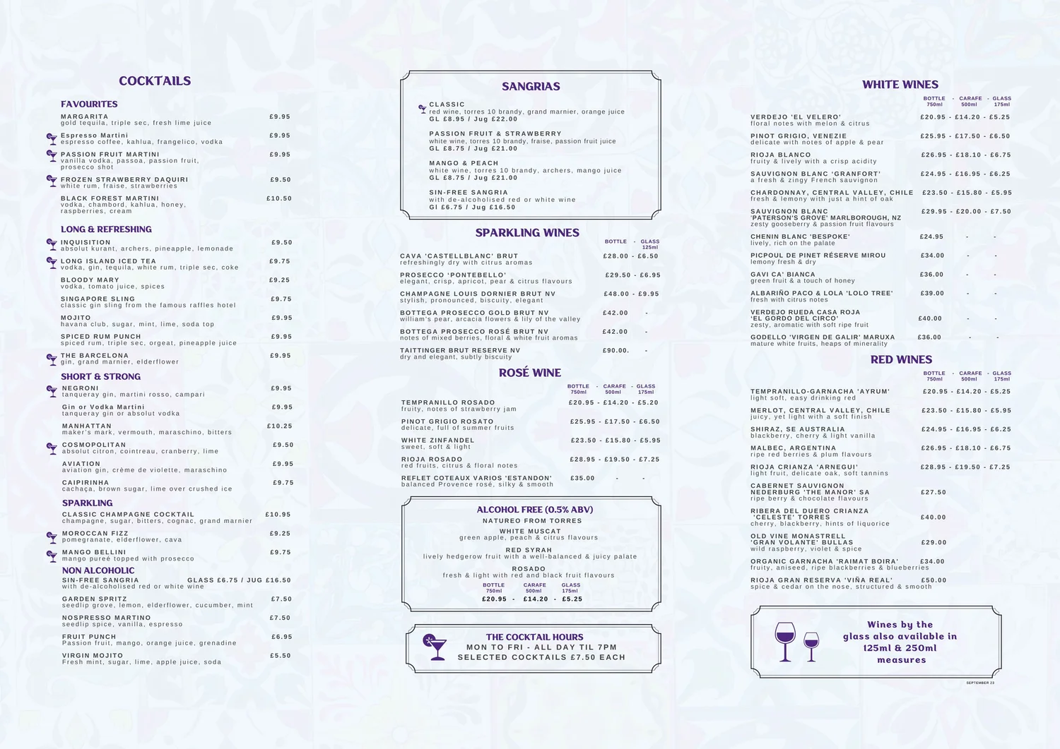 Menus — Bar Estilo Birmingham