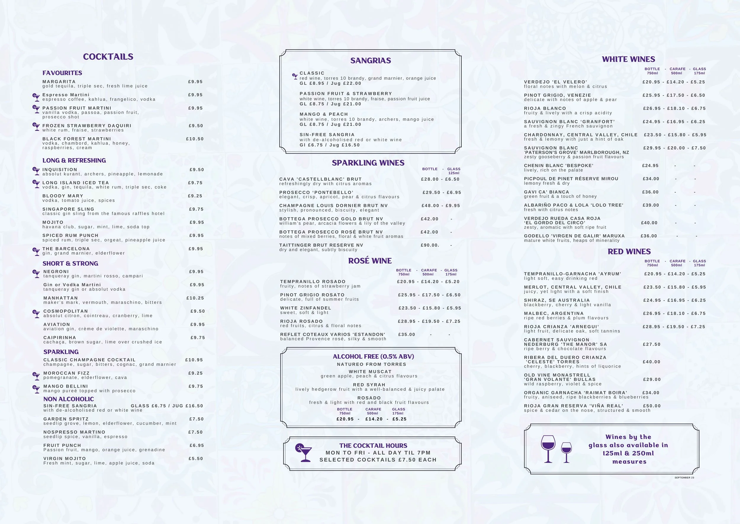Menus — Bar Estilo Birmingham