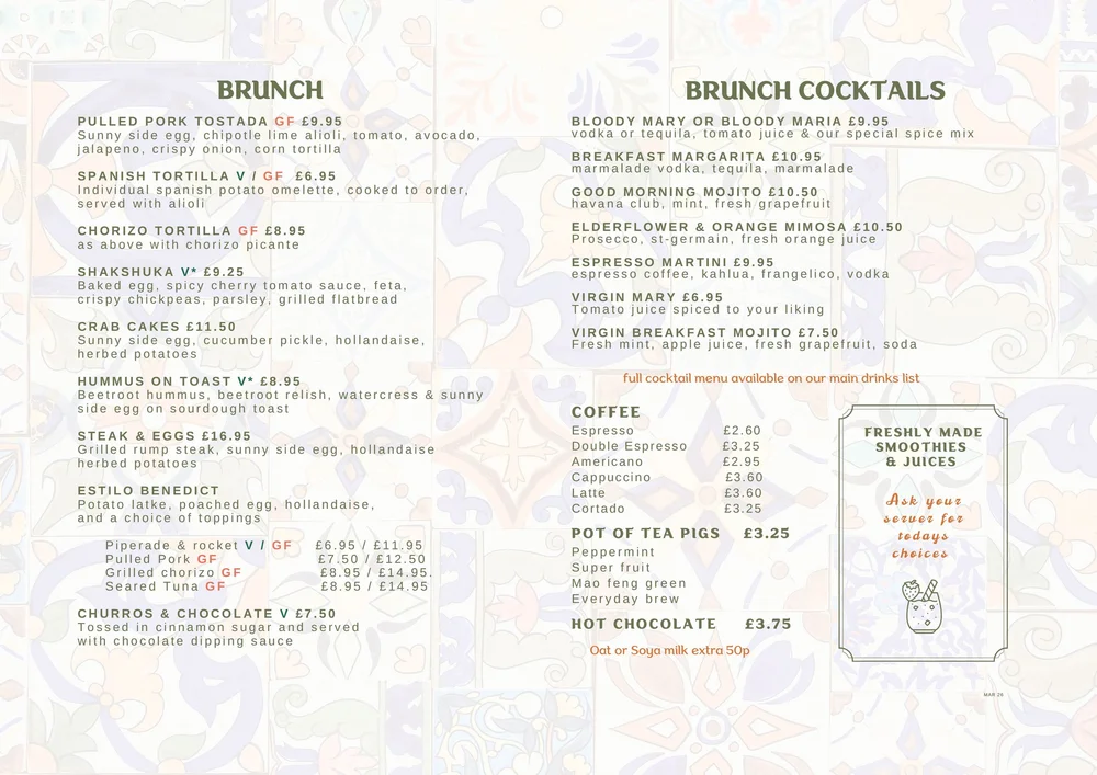 Menus — Bar Estilo Birmingham