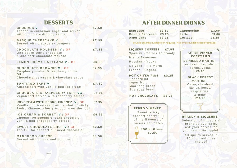 Menus — Bar Estilo Birmingham