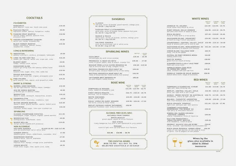 Menus — Bar Estilo Birmingham