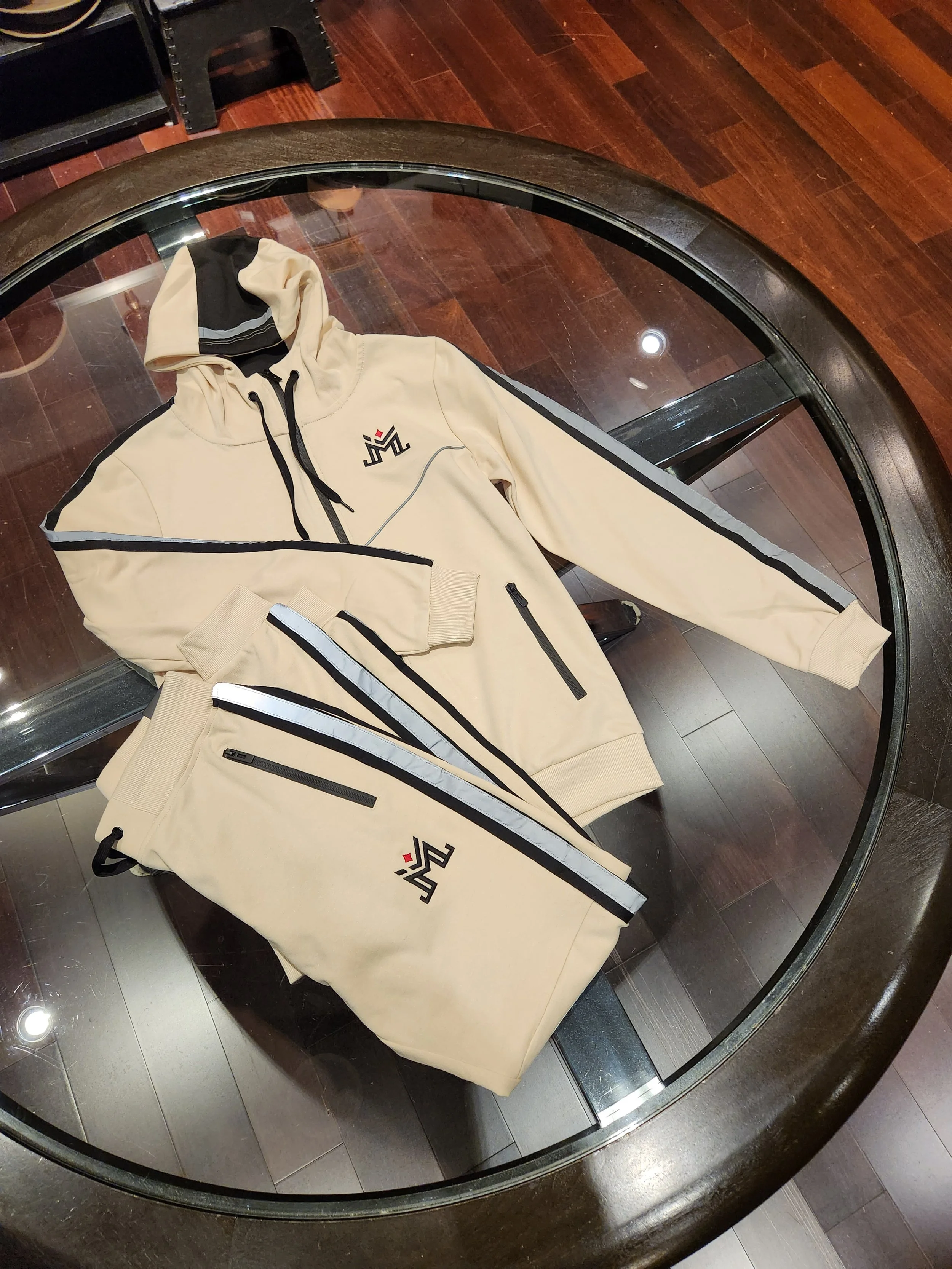 JL Michael's "Off White" Track Suit — JL Michael's Custom Clothiers