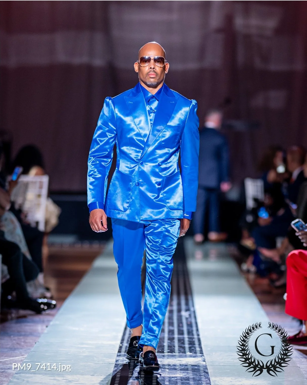 JLM Bespoke Wallstreet Navy Blue/Baby Blue Striped Suit — JL Michael's ...