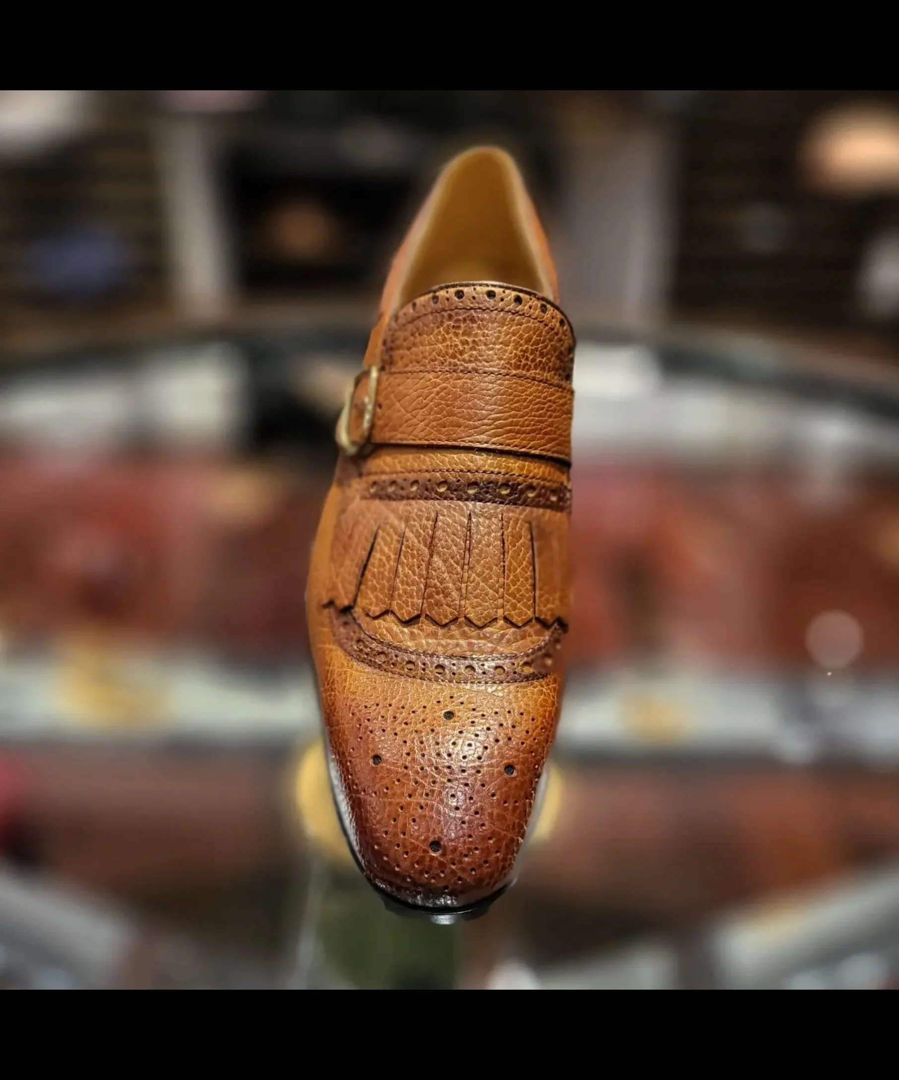 Cream Pebblegrain Bit Loafer Shoes — JL Michael's Custom Clothiers