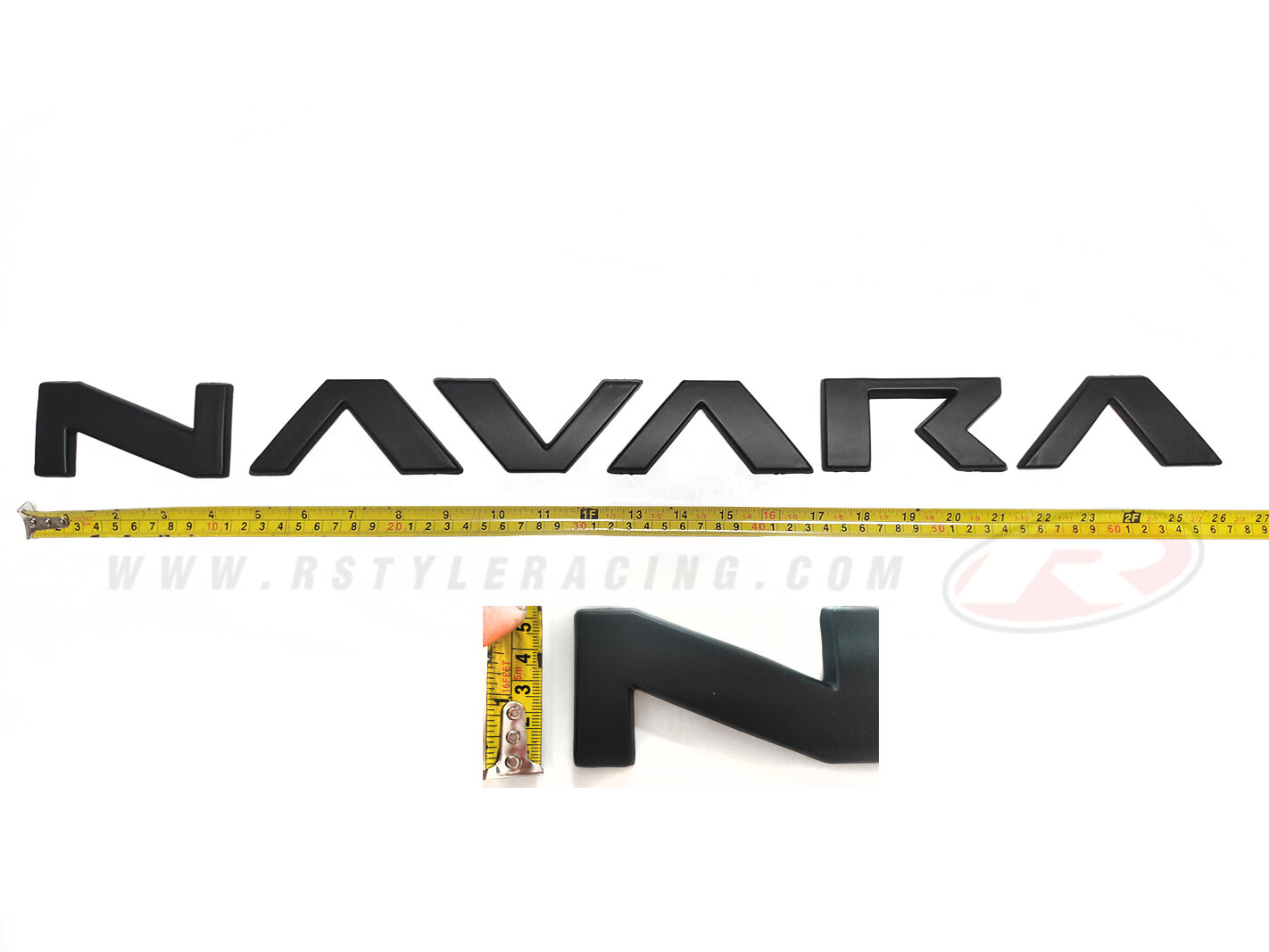 NISSAN NAVARA 2021 TAILGATE LETTERS RED/BLACK — MANGORACING