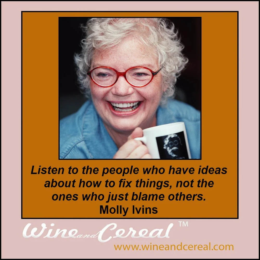 Molly Ivins — Wine and Cereal