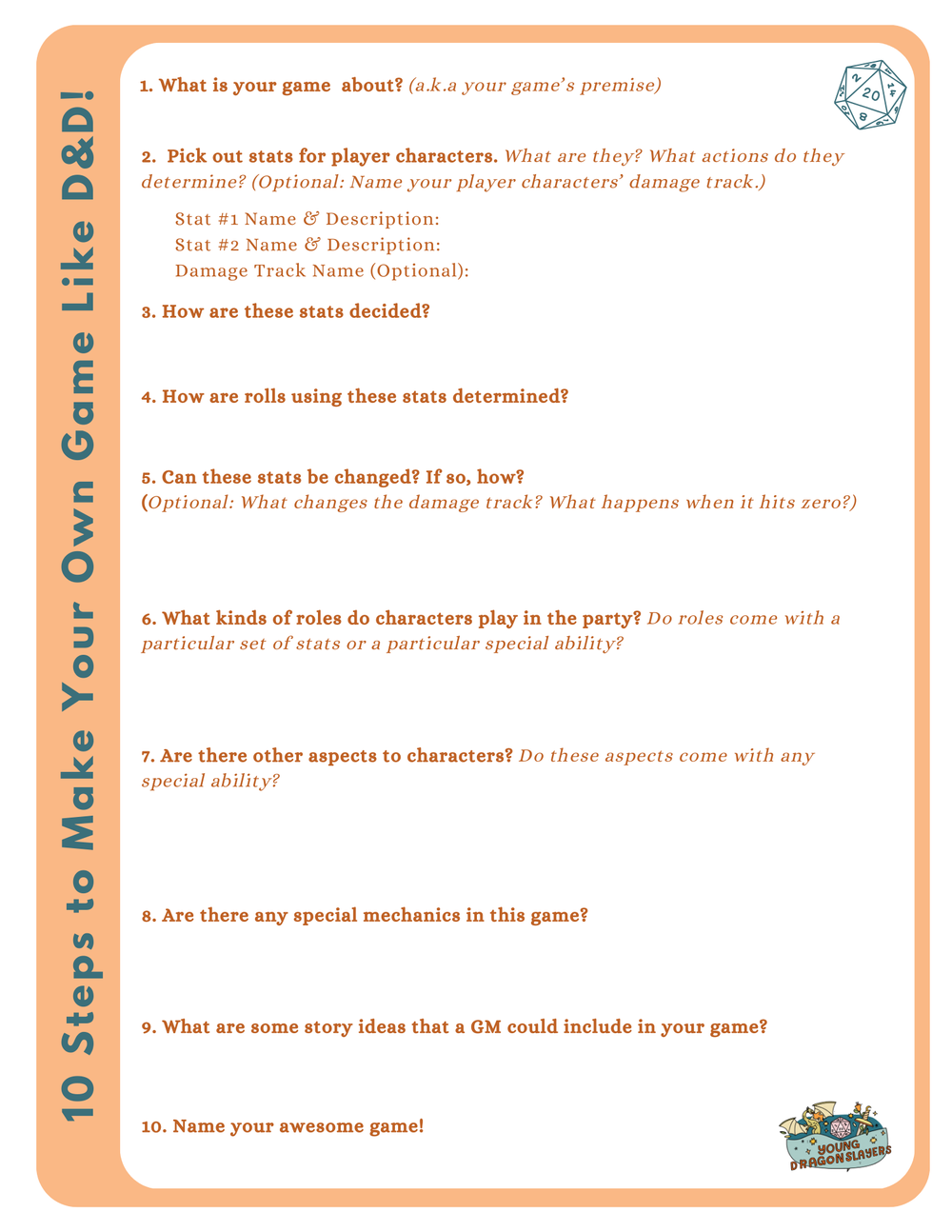 10 Steps to Make Your Own Game Like D&D (With a Printable Guide!)