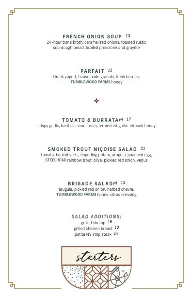 Brunch Menu | Brigade