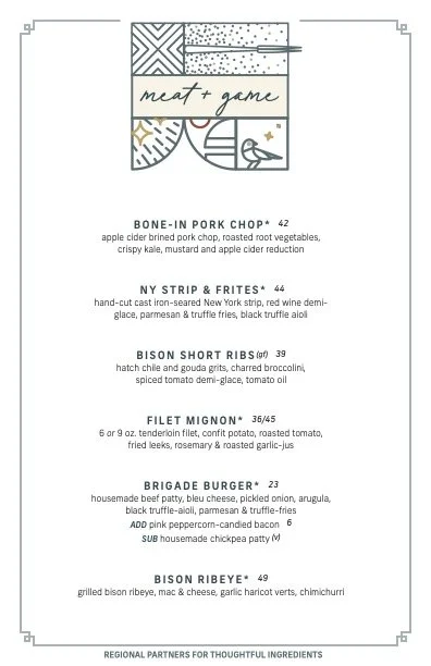 Dinner Menu | Brigade