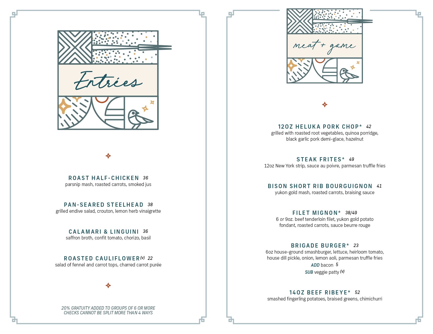 Dinner Menu | Brigade