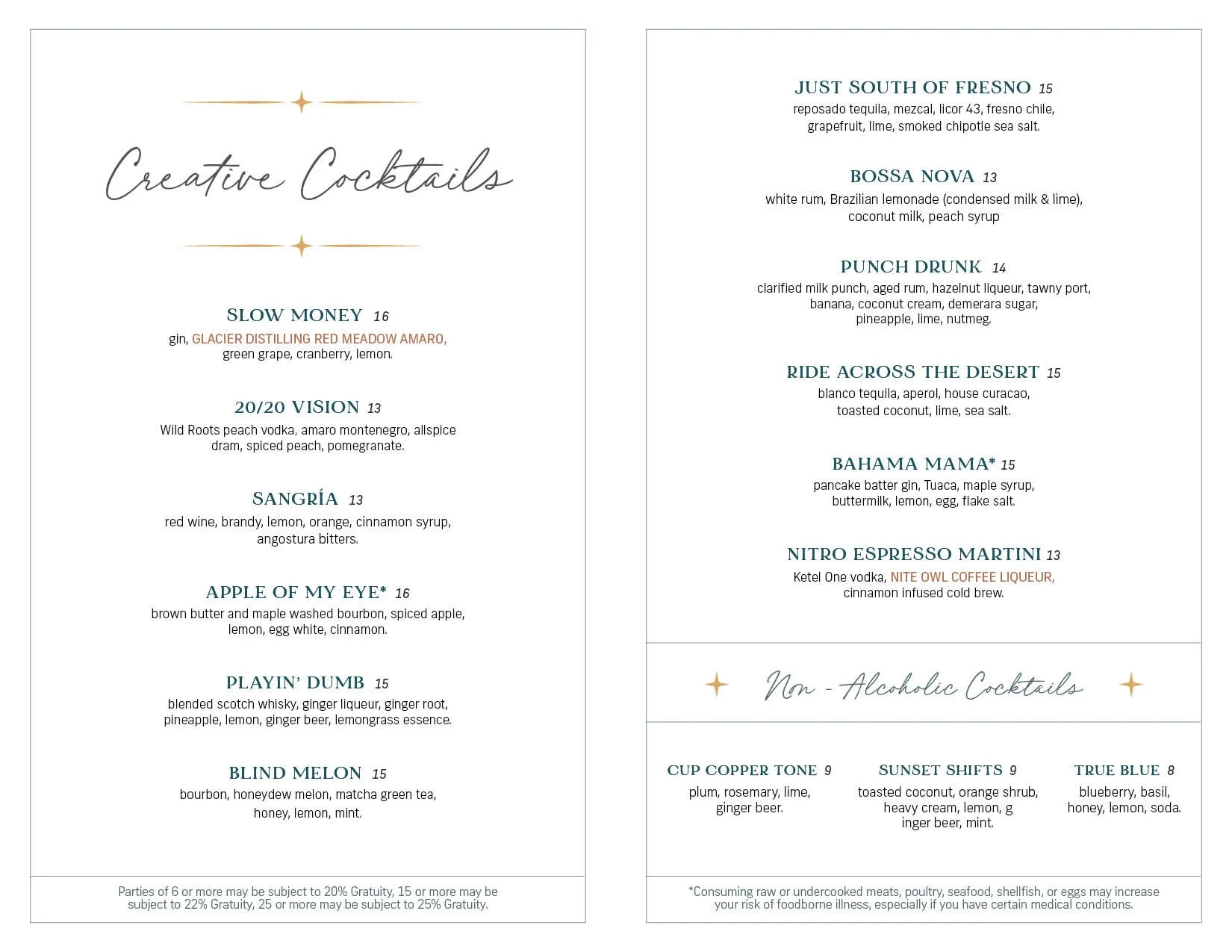 Dinner Menu | Brigade