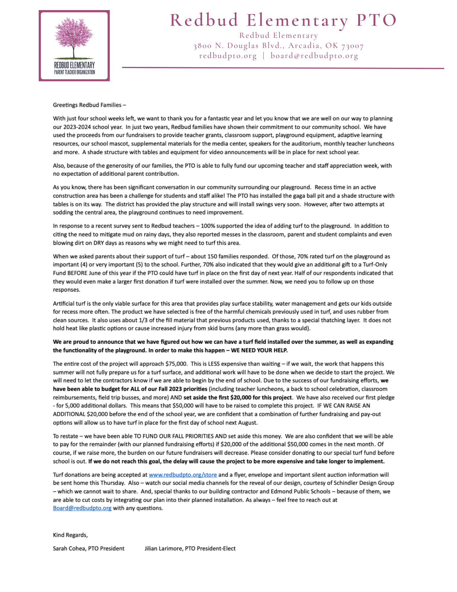 Redbud Elementary PTO