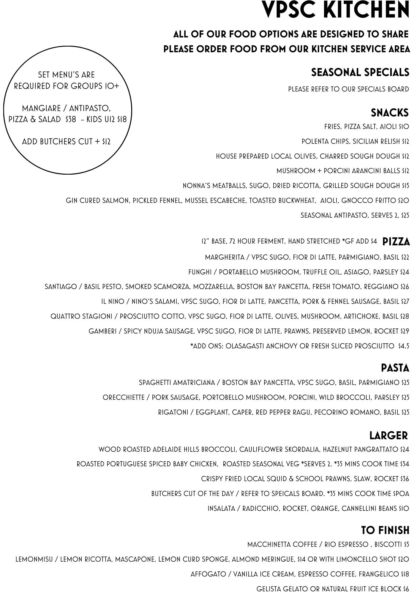 Food & Bar Victoria Park Social Club — Victoria Park Social Club