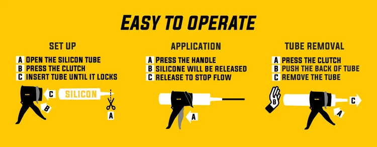 Siligun Specs and Information — Siligun Compact 4" Rodless Caulking Gun