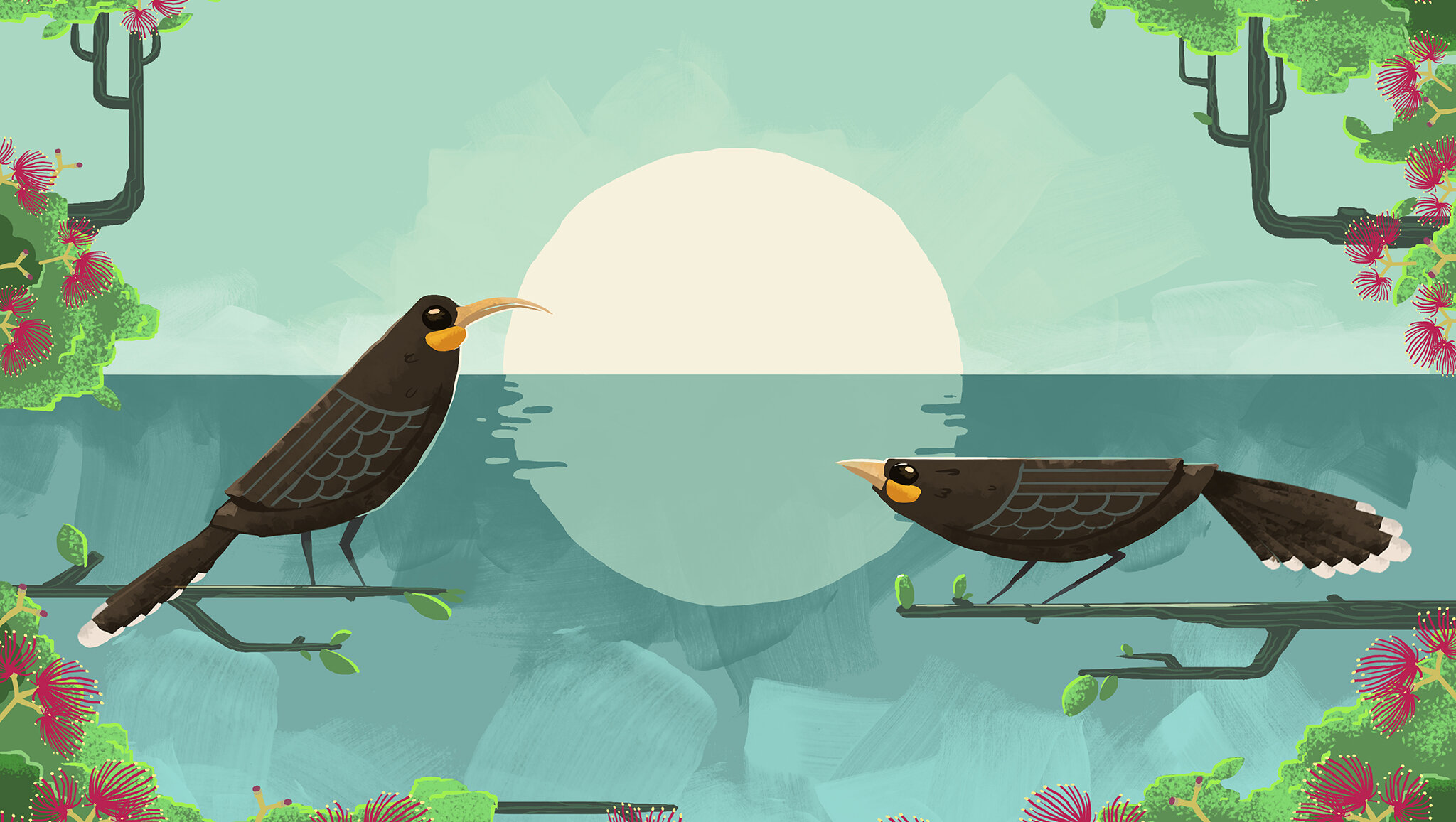 12 Huia Birds — yoozoo