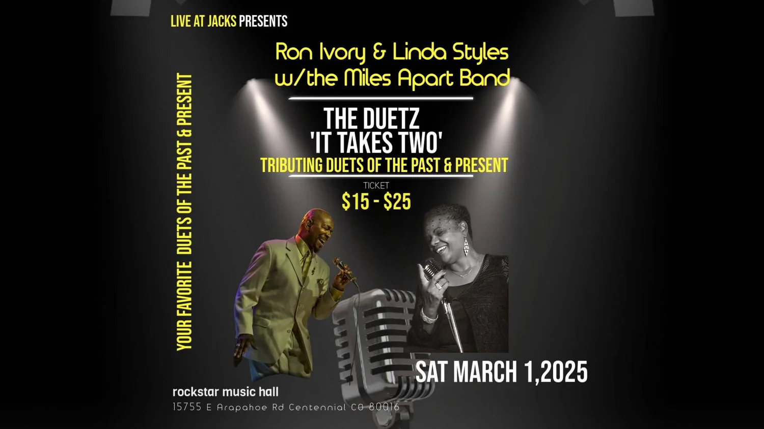 Ron Ivory & Linda Styles present DUETZ at Rockstar — Live @ Jack's ...