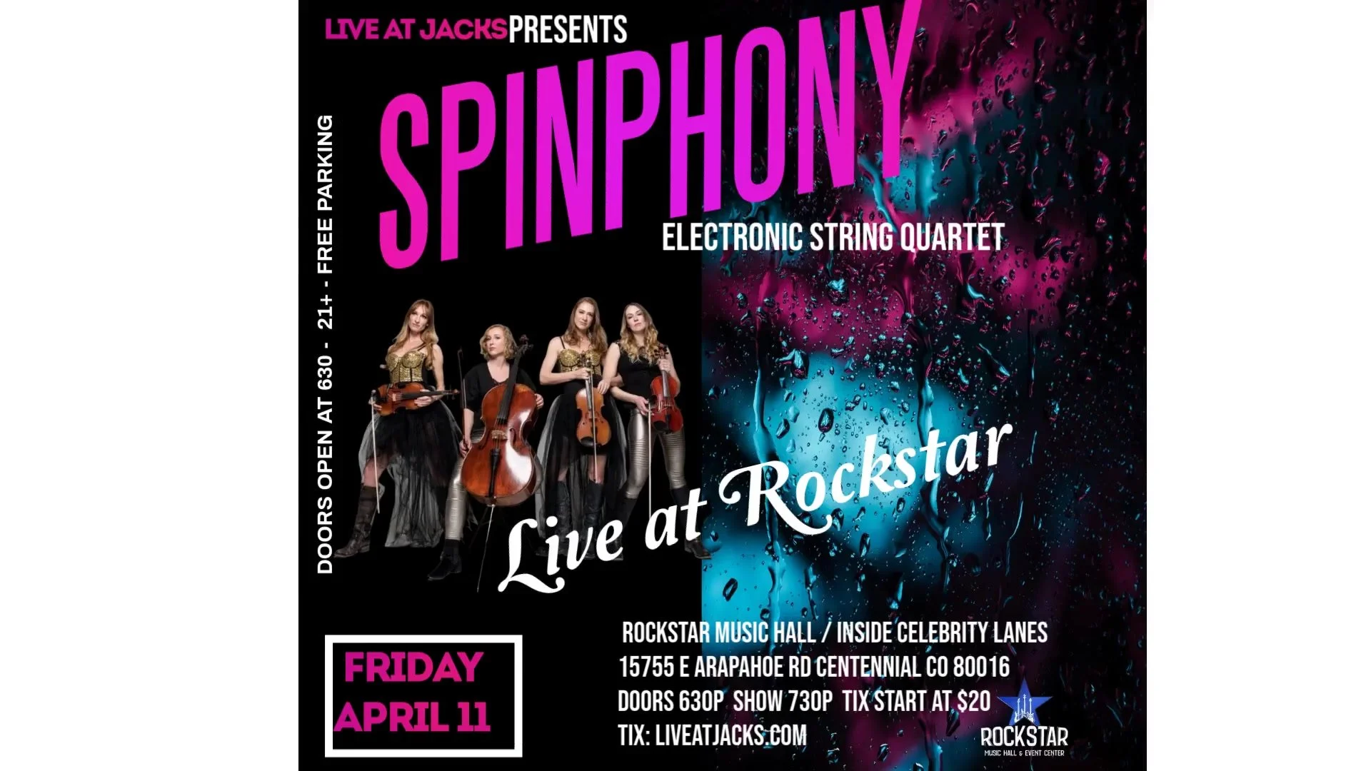 Spinphony Electronic String Quartet at Rockstar — Live @ Jack's ...
