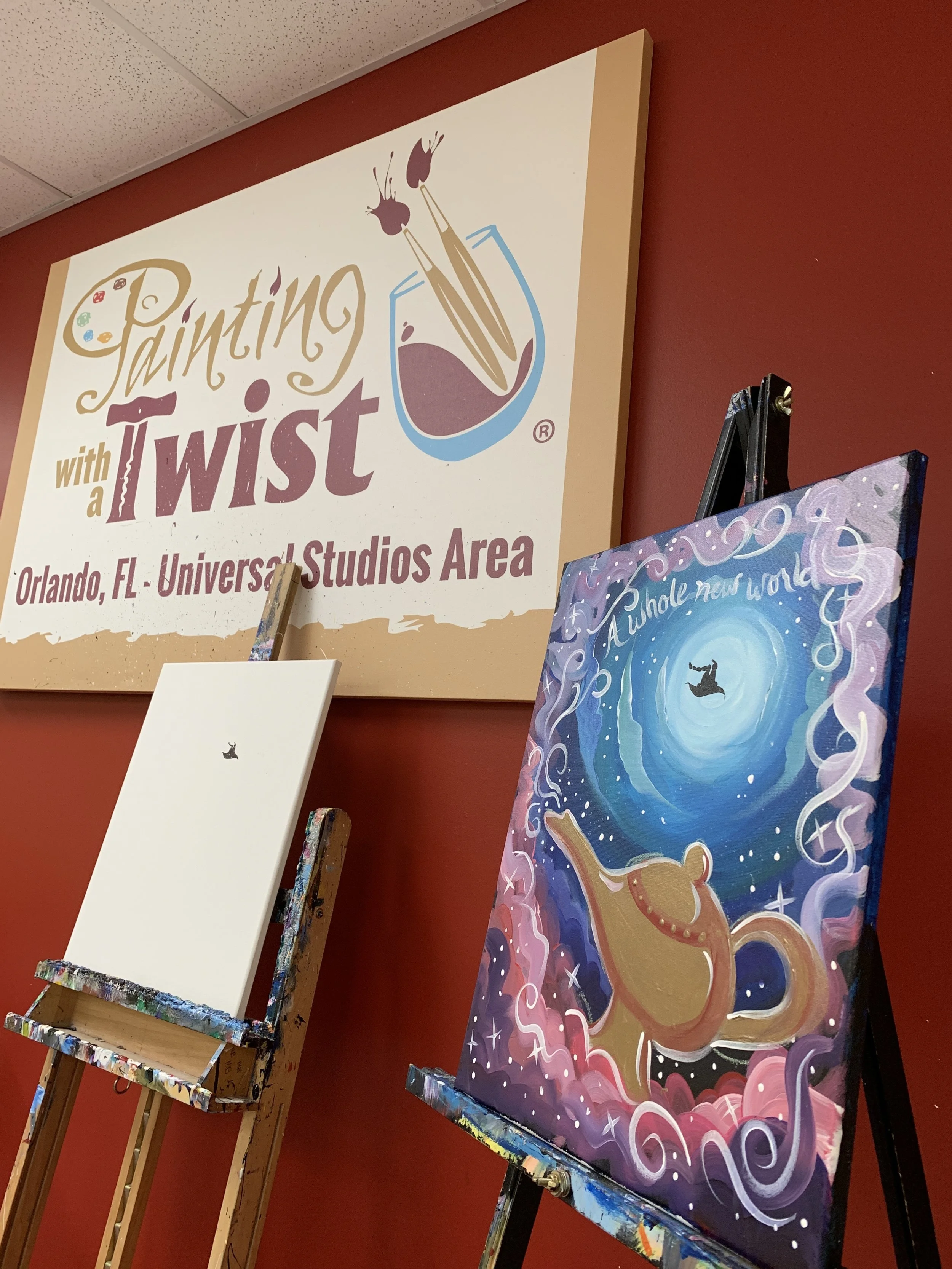 Aladdin Paint & Sip Event | Disney Blogger Party Orlando | The Orlando ...