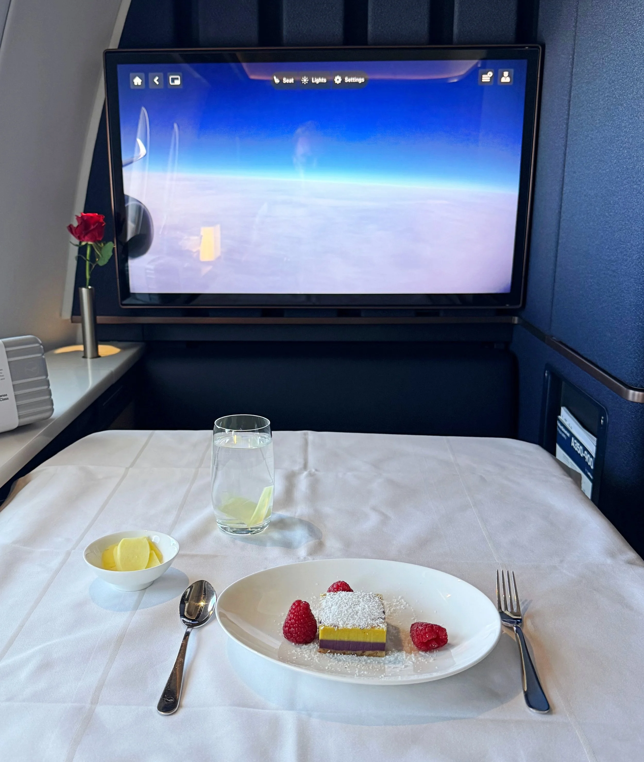 Lufthansa New Allegris First Class Review (A350-900 Munich to Bangalore ...