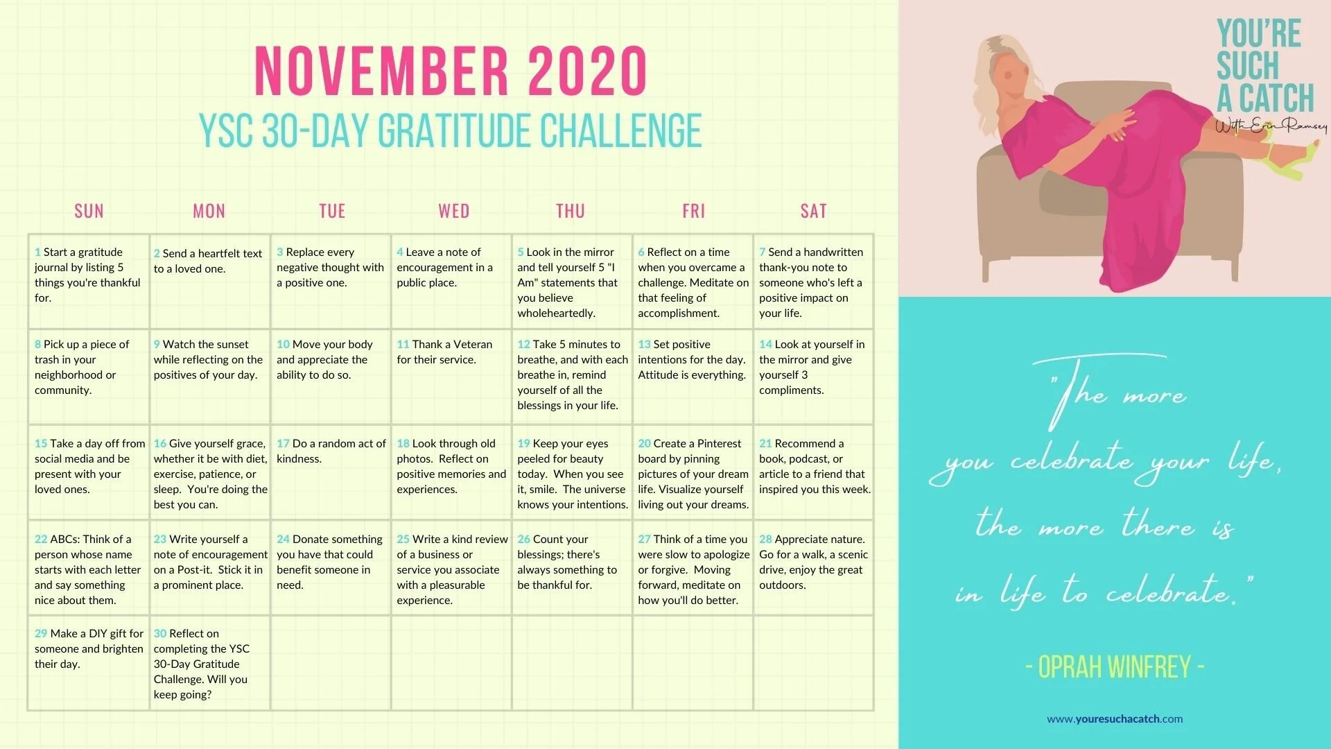30-Day Gratitude Challenge — You're Such A Catch