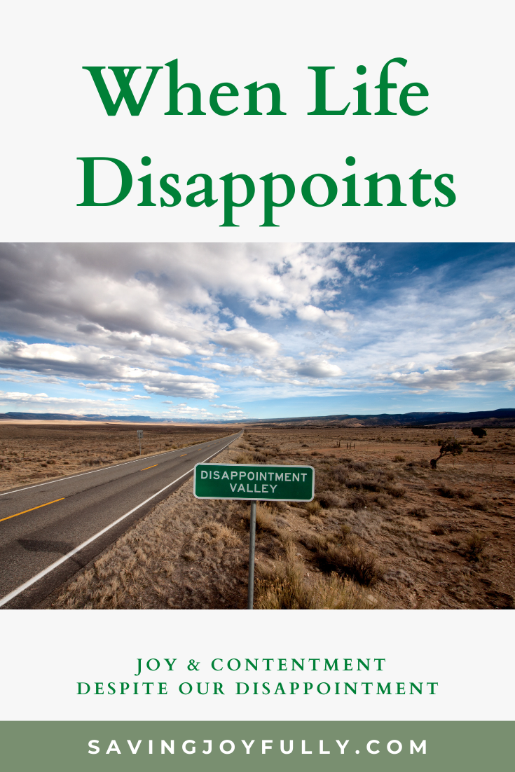 What to remember when life disappoints you — Saving Joyfully
