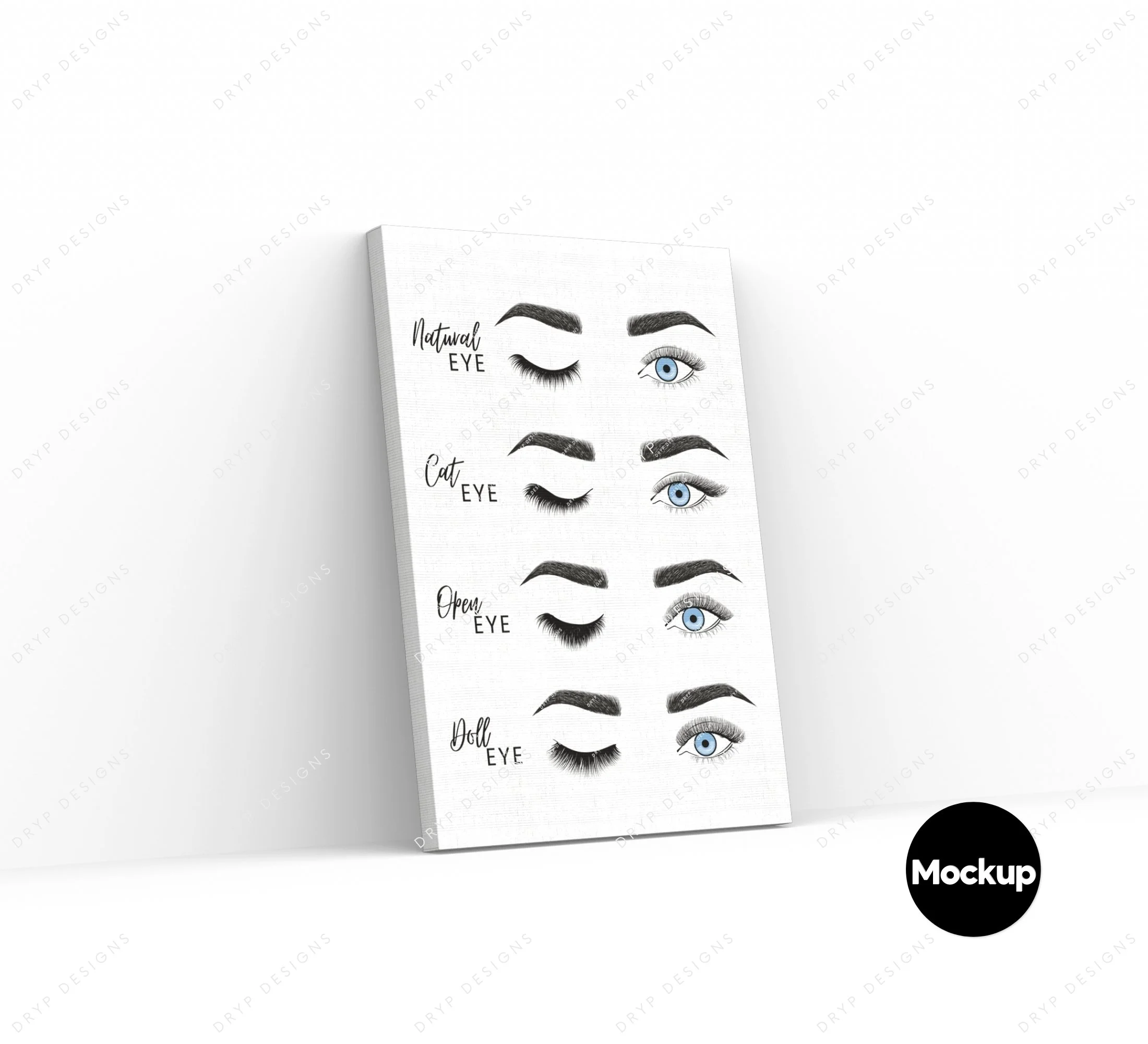 Eyebrow Color Chart Digital Art Print — drypdesigns