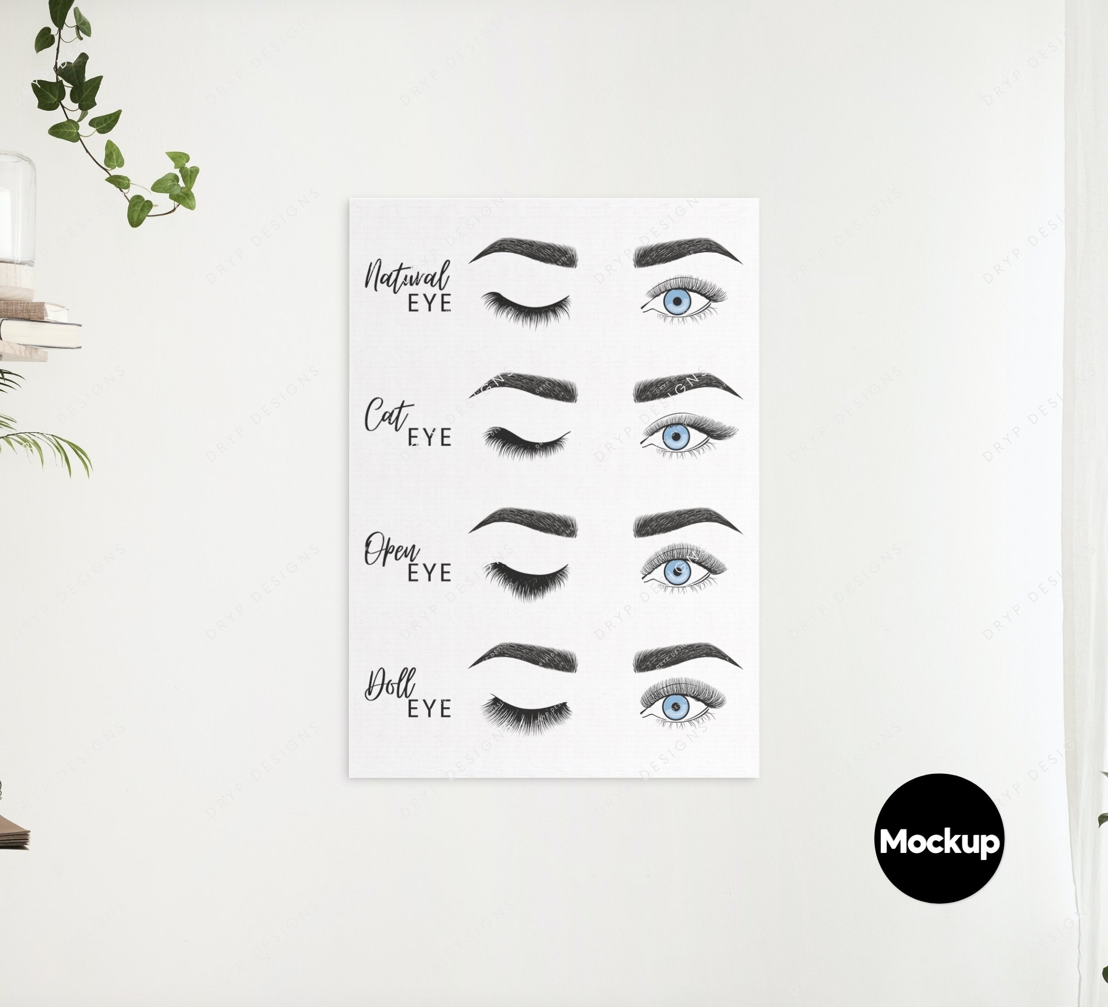 Eyebrow Color Chart Digital Art Print — drypdesigns