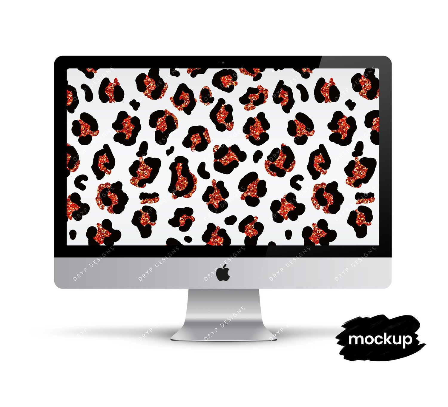 Glitter Leopard Print Seamless Pattern Overlay PNG Bundle — drypdesigns