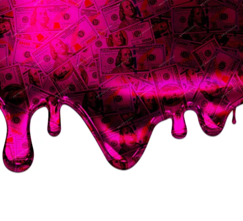 Raining Gold Money 100 Dollar Bills PNG Graphic — drypdesigns