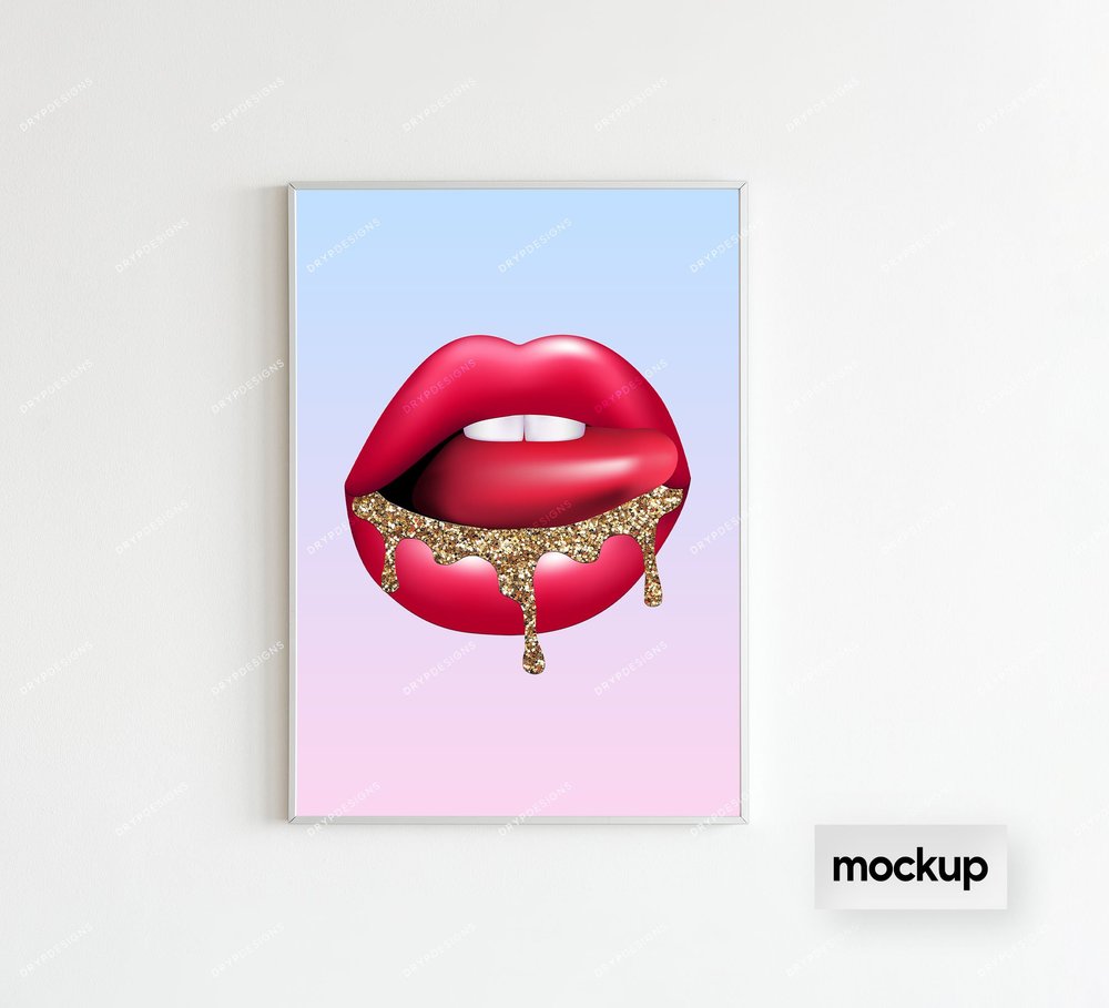 Pink Money Lips PNG — drypdesigns