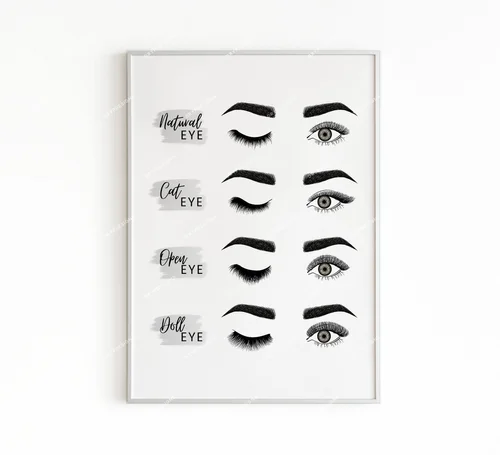 Eyebrow Color Chart Digital Art Print — drypdesigns