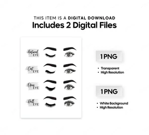 Eyebrow Color Chart Digital Art Print — drypdesigns