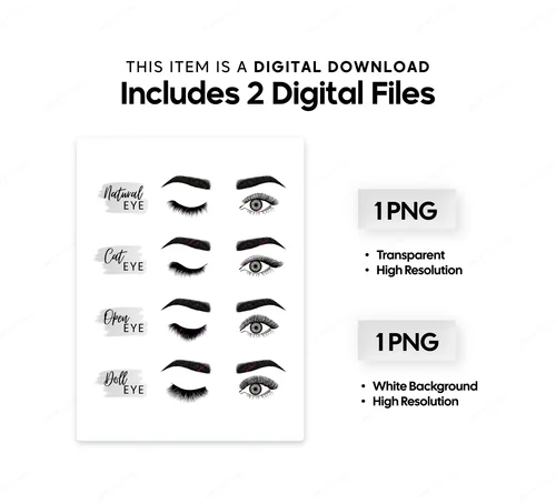 Eyebrow Color Chart Digital Art Print — drypdesigns