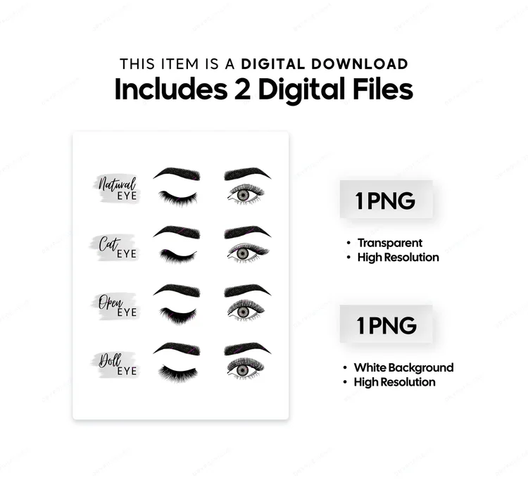 Eyebrow Color Chart Digital Art Print — drypdesigns