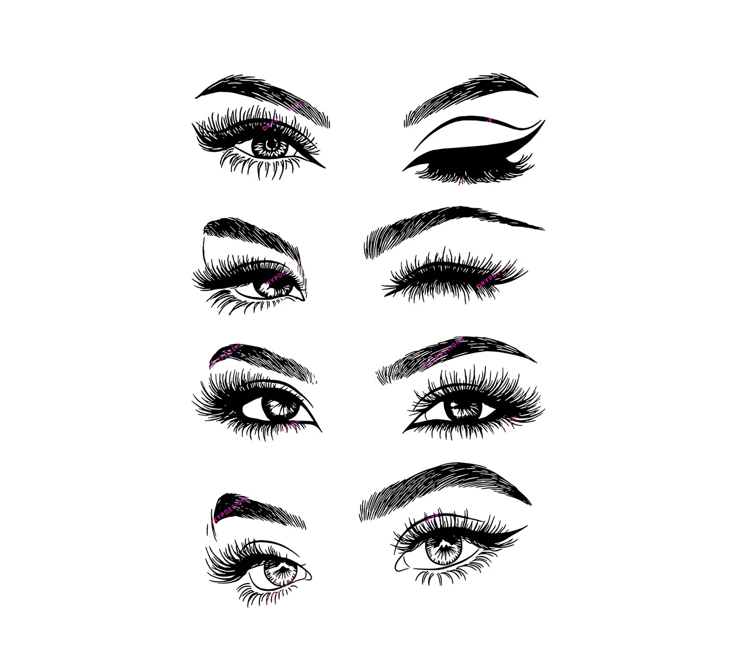 Lash Tool Icons SVG + PNG Bundle — drypdesigns